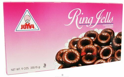 JOYA CHOCOLATE COVERED RASPBERRY JELL RINGS 9 OZ
